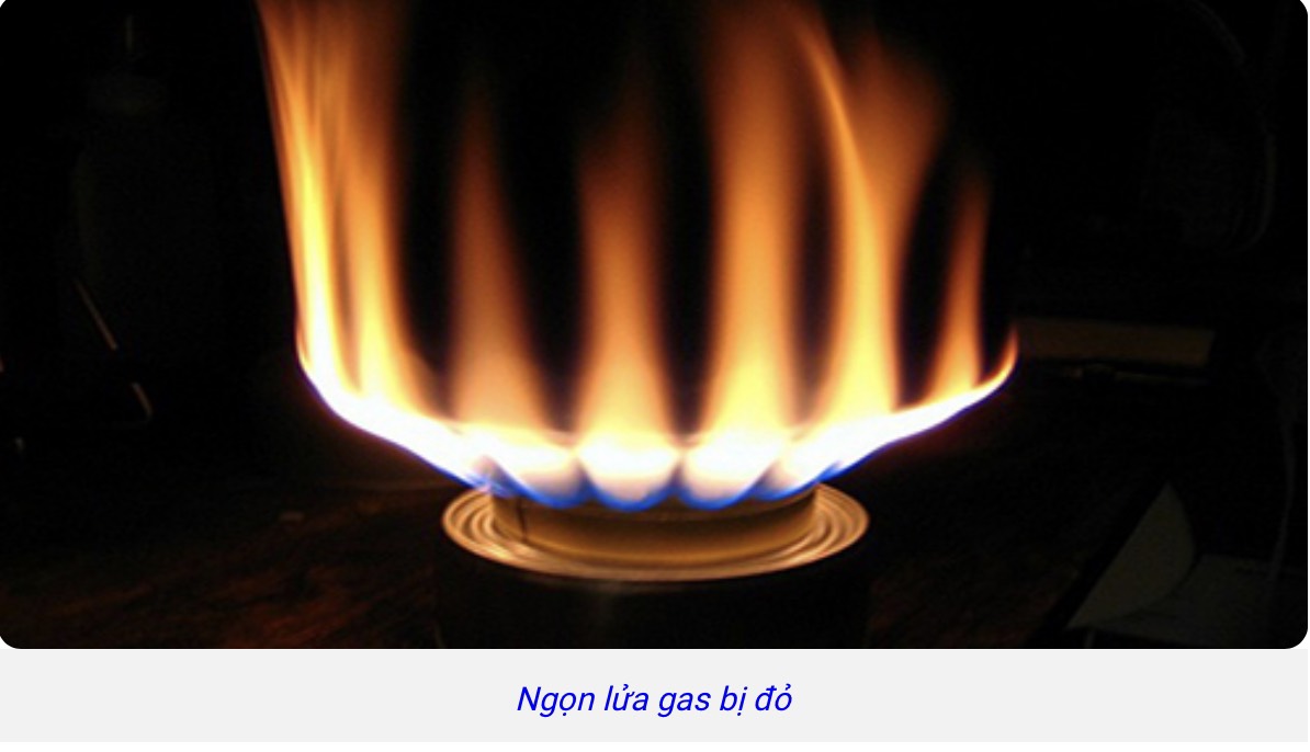 Tại sao gas lửa đỏ và cách xử lý